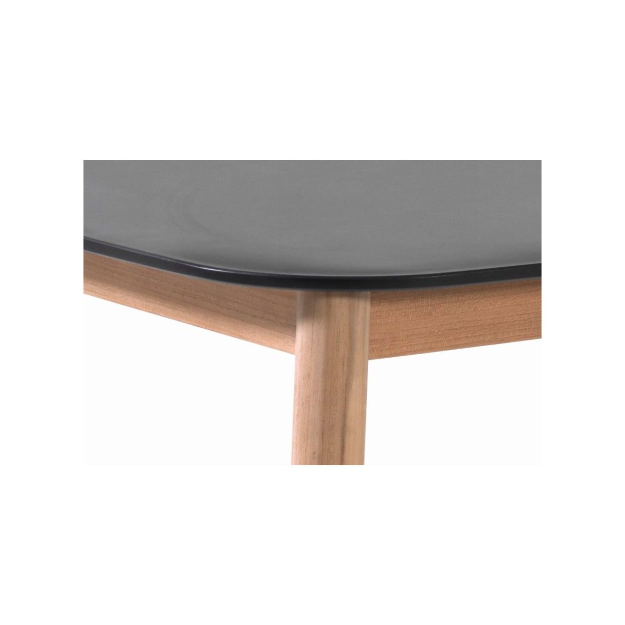 Table de jardin 213x100 cm avec plateau en Duranite® et pieds en teck