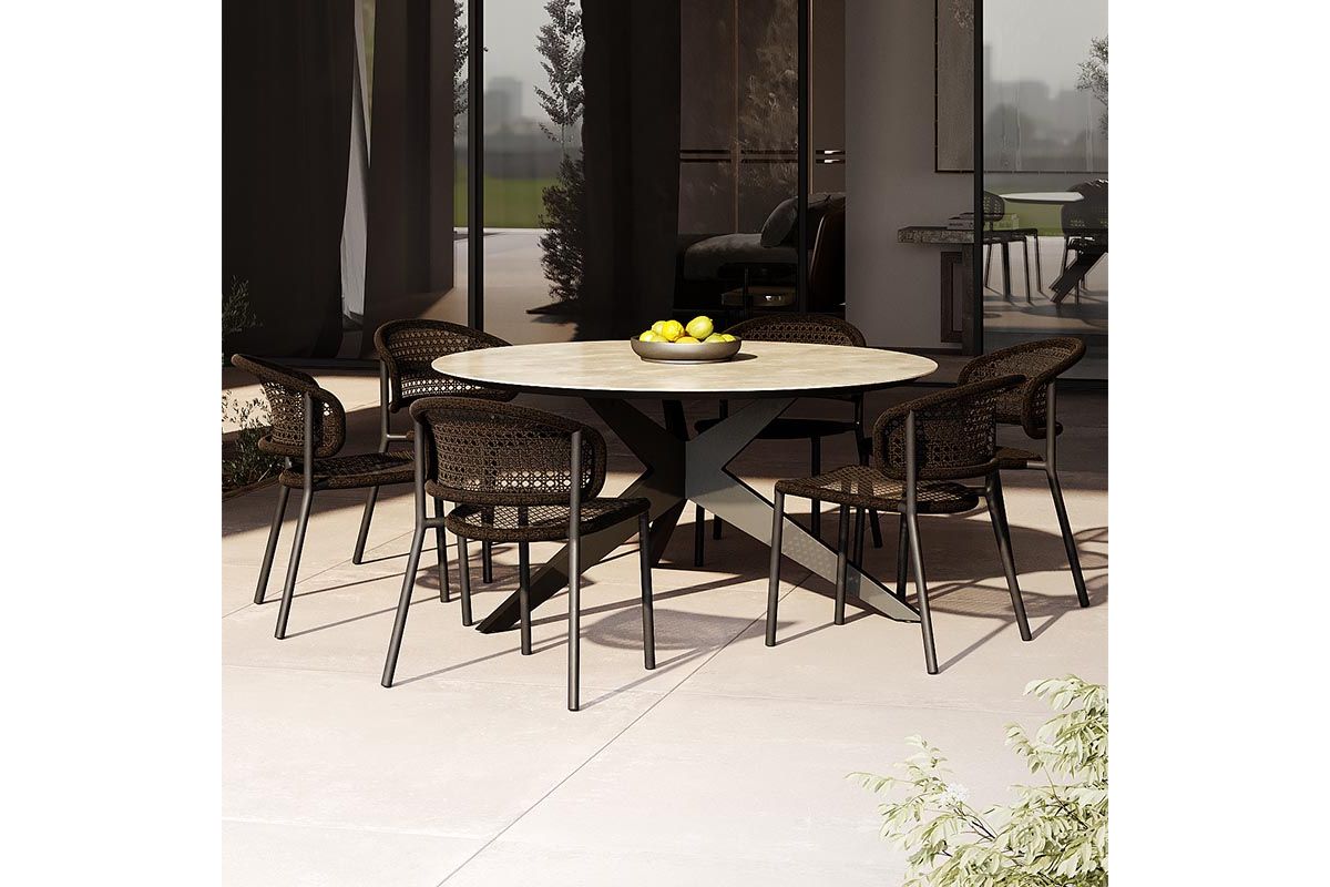 Table ronde 150 cm en céramique 12 mm, Yate